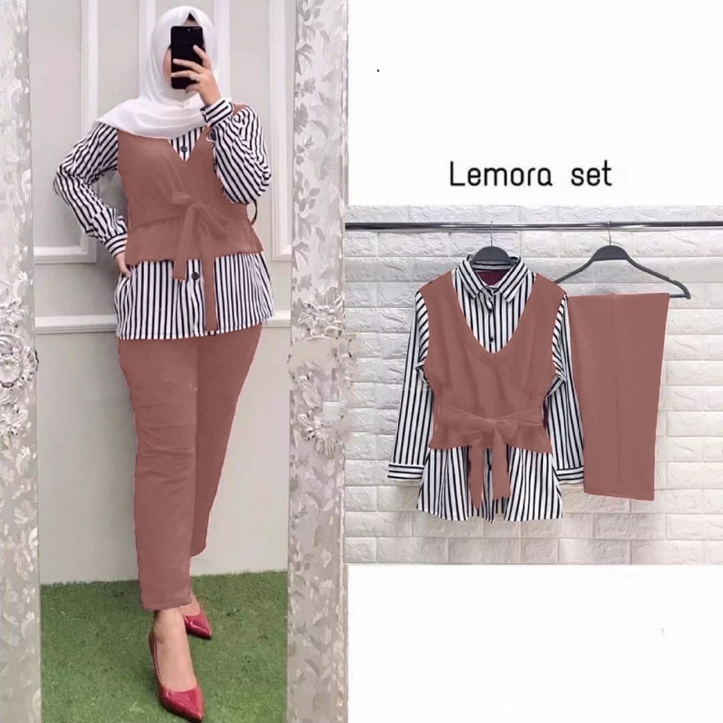 Jual Promo!! Lemora Set / Baju Setelan Wanita Dewasa / Baju Setelan ...