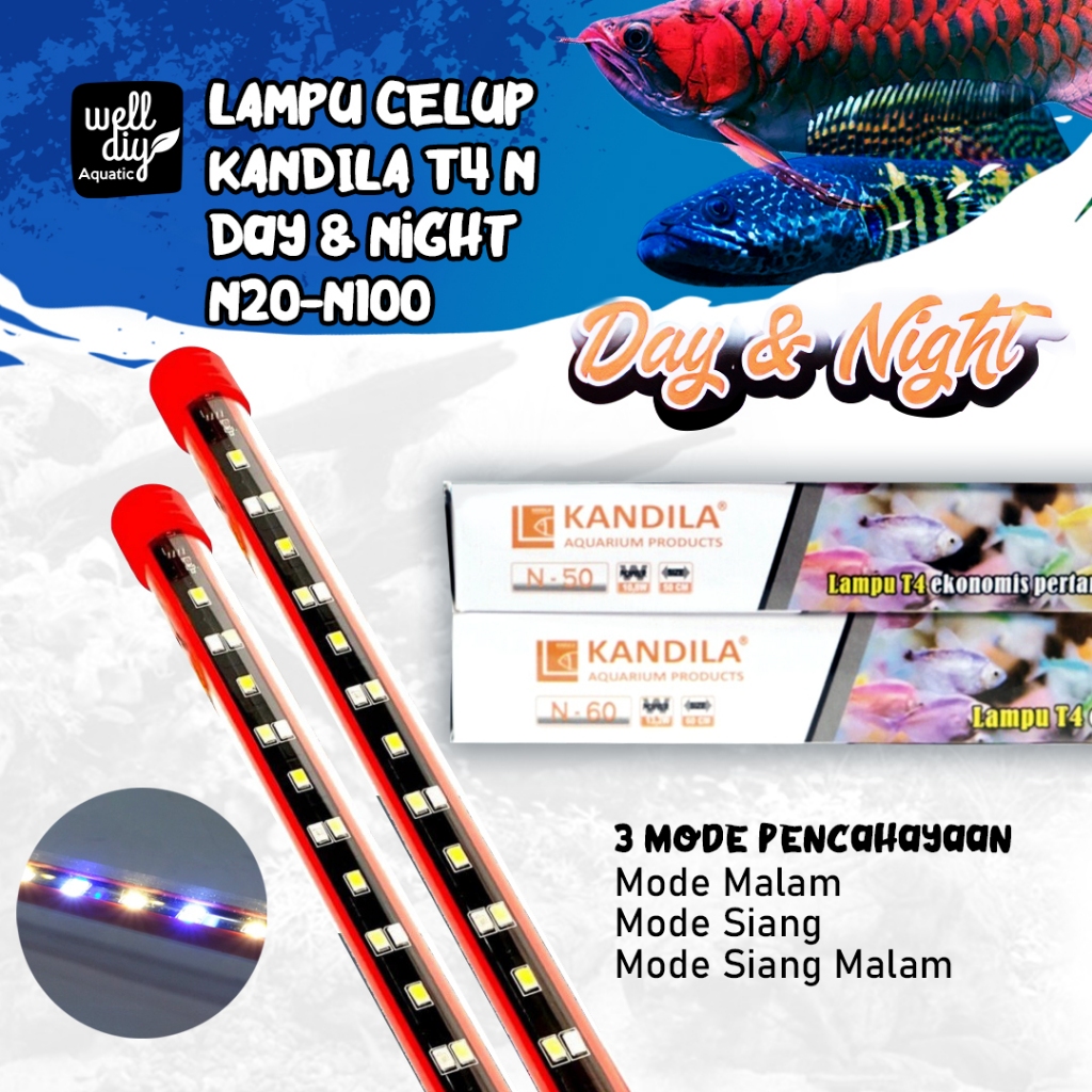 Jual Lampu Celup Kandila Day & Night Aquarium Ikan Channa Koki Arwana Discu N20 N30 N40 N50 N60 ...