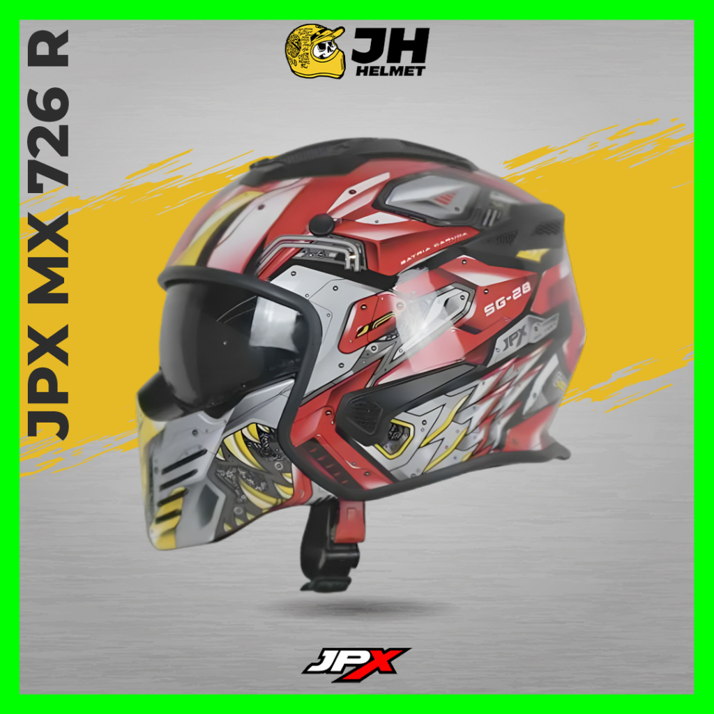 Jual Helm JPX MX 726R Motif R09 Satria Garuda | Helm Full Face | Helm ...
