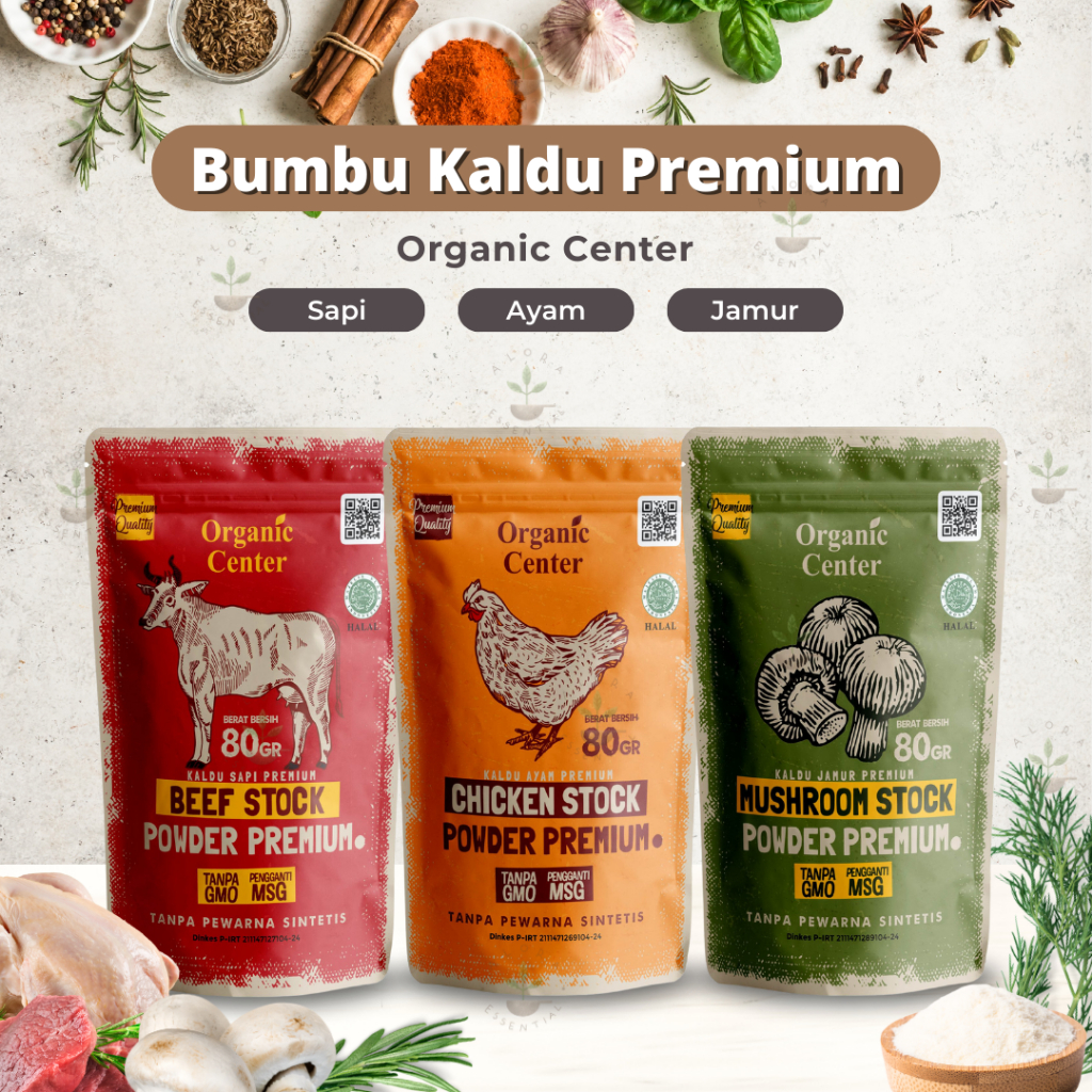 Jual Organic Center Kaldu Ayam PREMIUM Chicken Stock Non MSG Kaldu ...