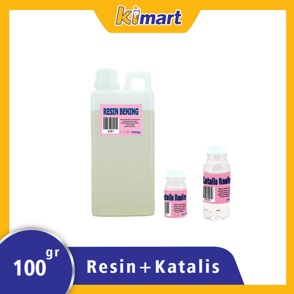 Jual Resin Bening 1kg + Katalis 100ml 50ml | Shopee Indonesia