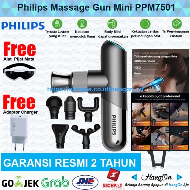 Jual PHILIPS PPM7501 Mini Massage Gun Portable Alat Pijat Elektrik ...