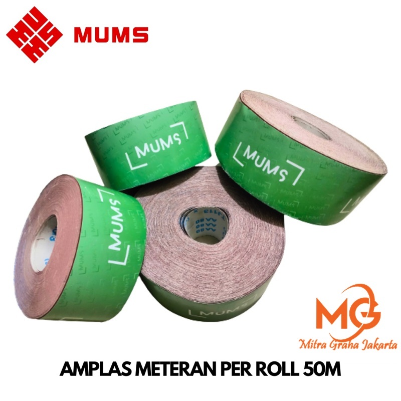 Jual MG 1 Roll Amplas Meteran Rol Roll 50 Yard 45 Meter Amplas Kayu ...