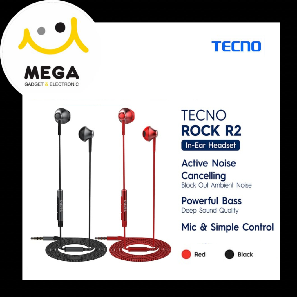 Jual Tecno Rock R2 Earphone Garansi Resmi Tecno Indonesia | Shopee Indonesia