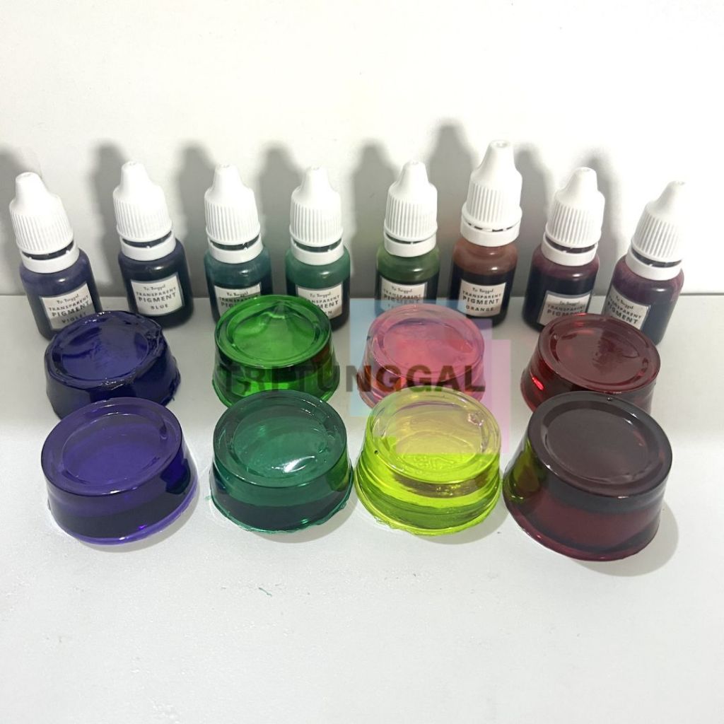 Jual PAKET 8 PCS Pigmen Resin Transparan 10ml Pewarna Resin TRansparant ...