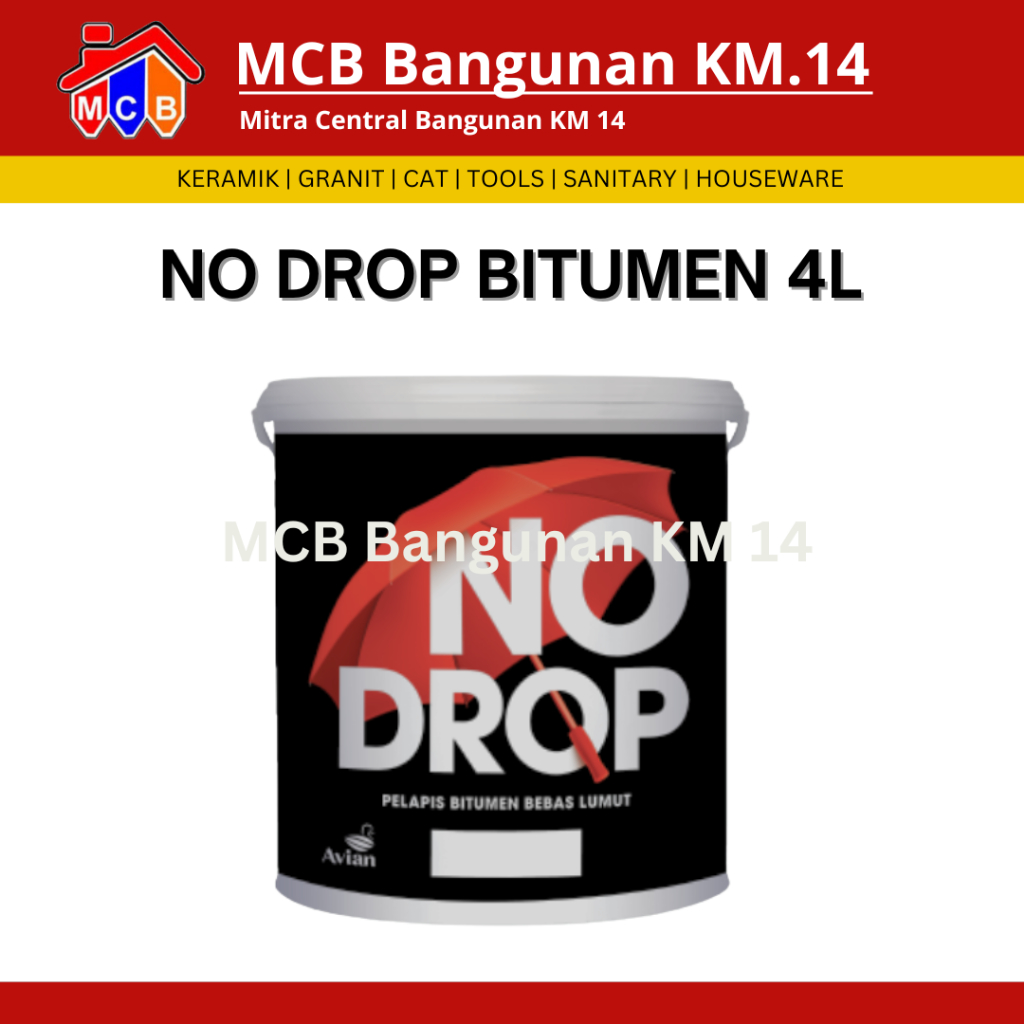 Jual CAT PELAPIS ANTI BOCOR NO DROP BITUMEN BLACK 4L | Shopee Indonesia