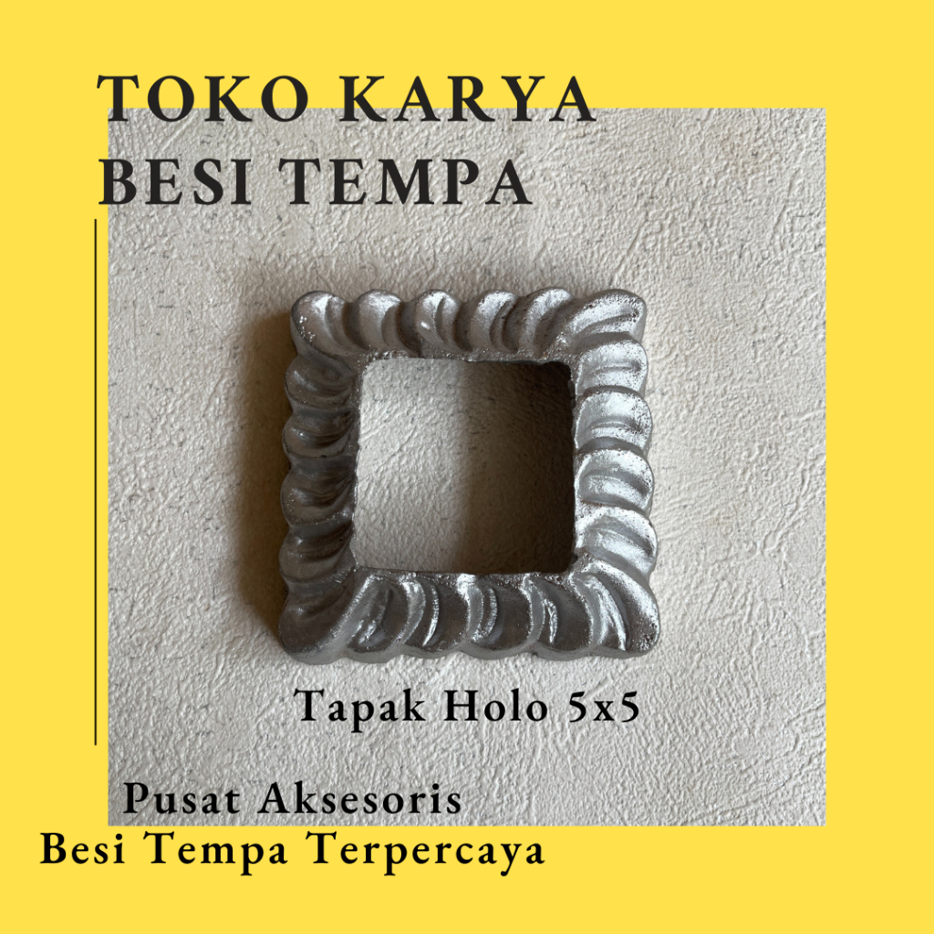 Jual Tapak Holo Aluminium Motif 5x5 / Tapak Holo 2x4 / Ornamen Besi ...
