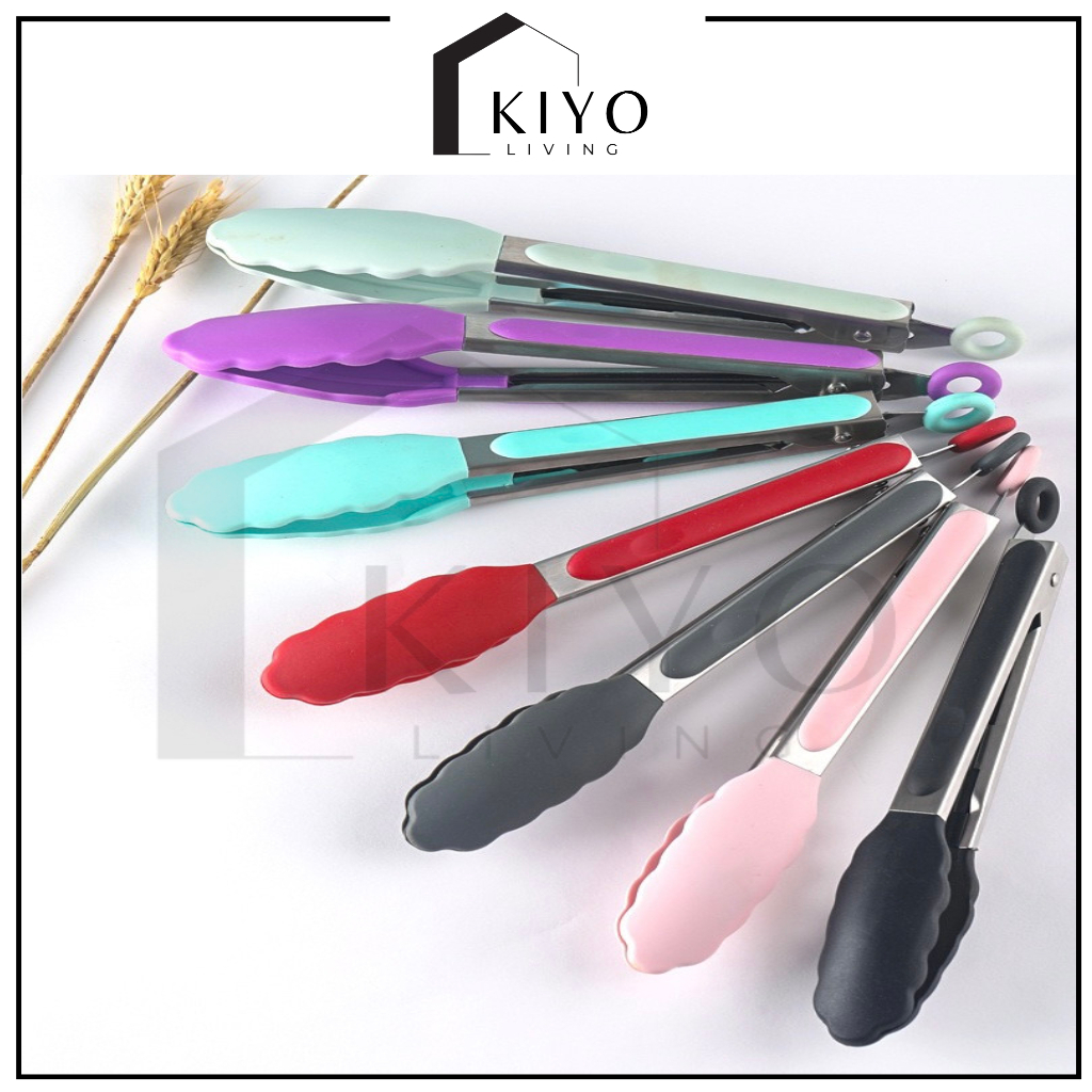 Jual KIYO Penjepit Makanan Silicone Stainless / Capitan Salad Buah ...