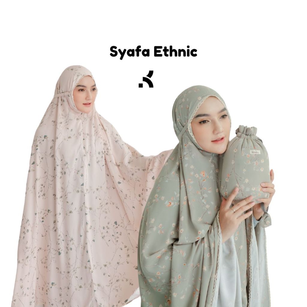 Jual KIMYA_Mukena Syafa Ethnic Lily bebahan Rayon Valencia Jumbo ...