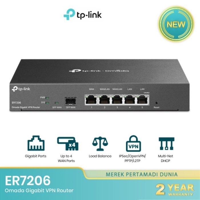 Jual TPLINK ER7206 New Omada Gigabit VPN Router Highly Secure VPN ...