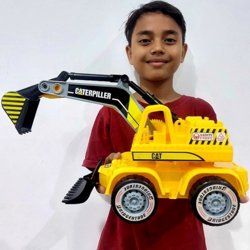 Jual Mainan Truk Excavator KGP Jumbo Jalan tanpa Baterai Roda Friction ...