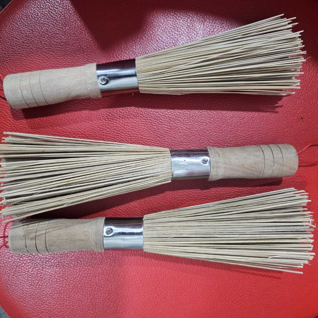 Jual Sapu Lidi Wok Brusher Bamboo Sapu Kuali Gagang Kayu Sapu Wajan ...