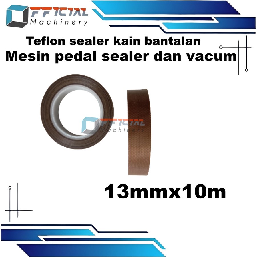 Jual TEFLON SEALER KAIN BANTALAN MESIN HAND IMPULSE SEALER 13mm x ...