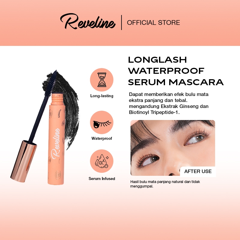 Jual REVELINE Longlash Waterproof Serum Mascara | Maskara | Shopee Indonesia