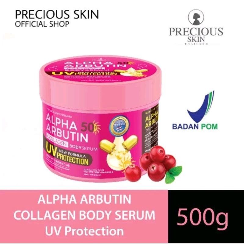 Jual Precious Skin Thailand Alpha Arbutin 3 Plus Body Serum Collagen Whitening Serum Badan Spf50 ...