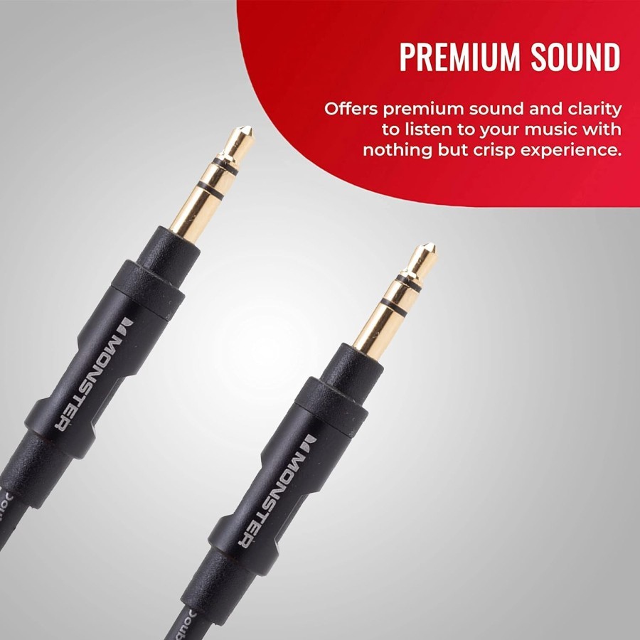 Jual Original Monster Aux Audio Cable 3.5mm Jack HiFi Premium Sound ...