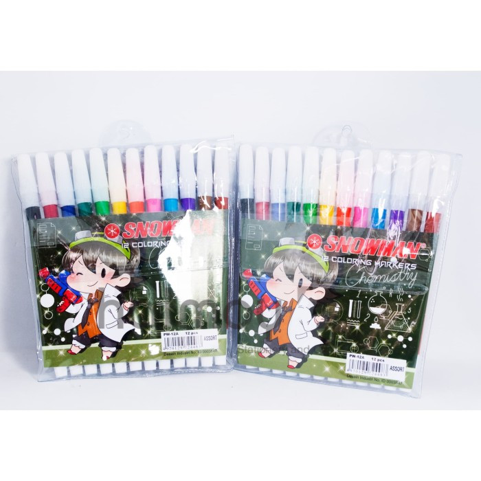 Jual kelir AIR KECIL\SPIDOL AIR SNOWMAN 12 WARNA | Shopee Indonesia