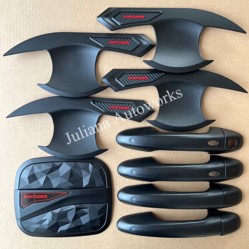 Jual Paket Outer Handle Tank Cover All New Fortuner Hitam Doff | Shopee ...