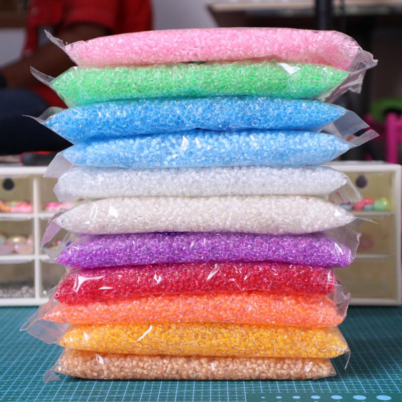 Jual 450gr Manik Pasir Kaca Bening Isi 6/o 4mm Premium Payet Pasir ...