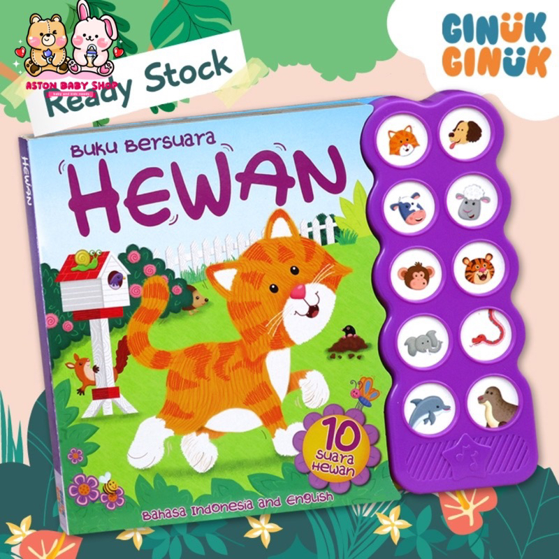 Jual Ginuk Ginuk Buku Bersuara Hewan Billingual Buku Edukasi Anak Sound Book hewan | Shopee ...