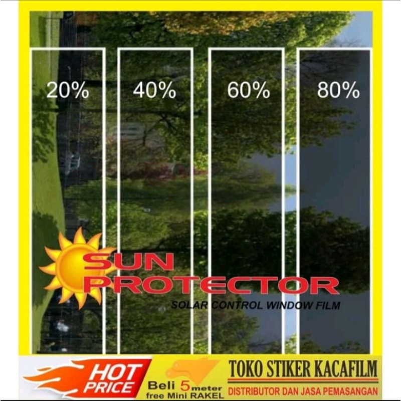Jual PROMO!!! Stiker Penolak Panas Rayben, Stiker Kaca Film Riben ...