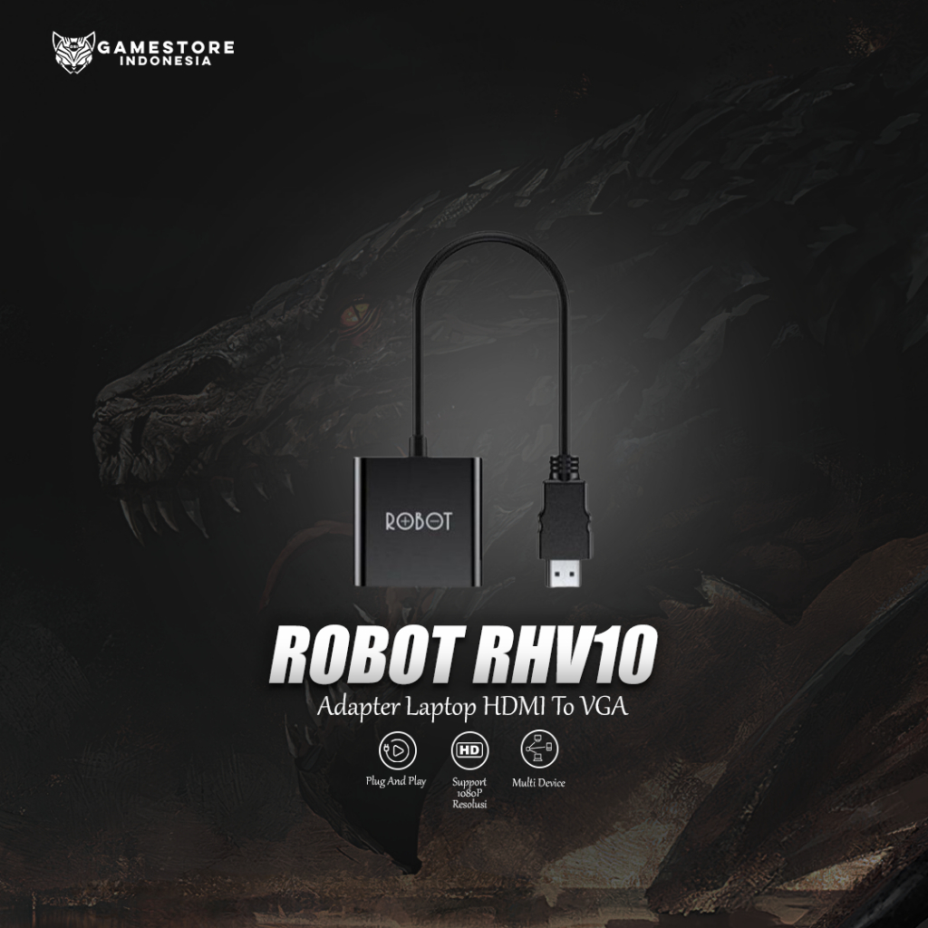 Jual ROBOT RHV10 HDMI TO VGA Adapter Laptop/PC 1080P (Without Audio ...