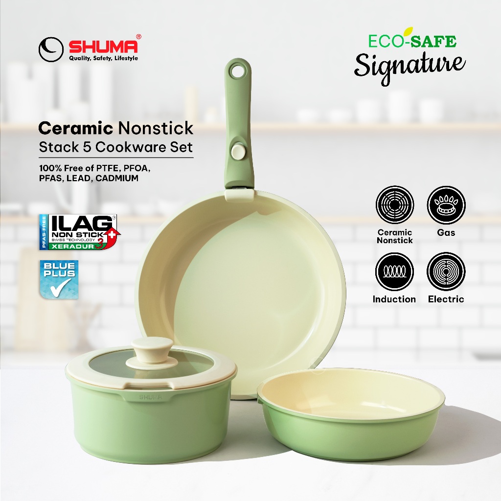 Jual Shuma Panci Wajan Set Anti Lengket Signature Ceramic Stack 5 ...
