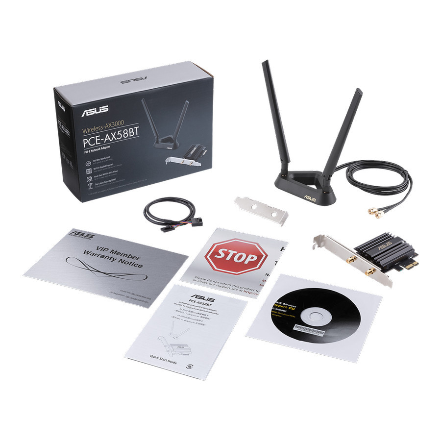 Jual ASUS PCE-AX58BT AX58BT AX3000 Dual Band PCI-E WiFi6 (802.11ax ...