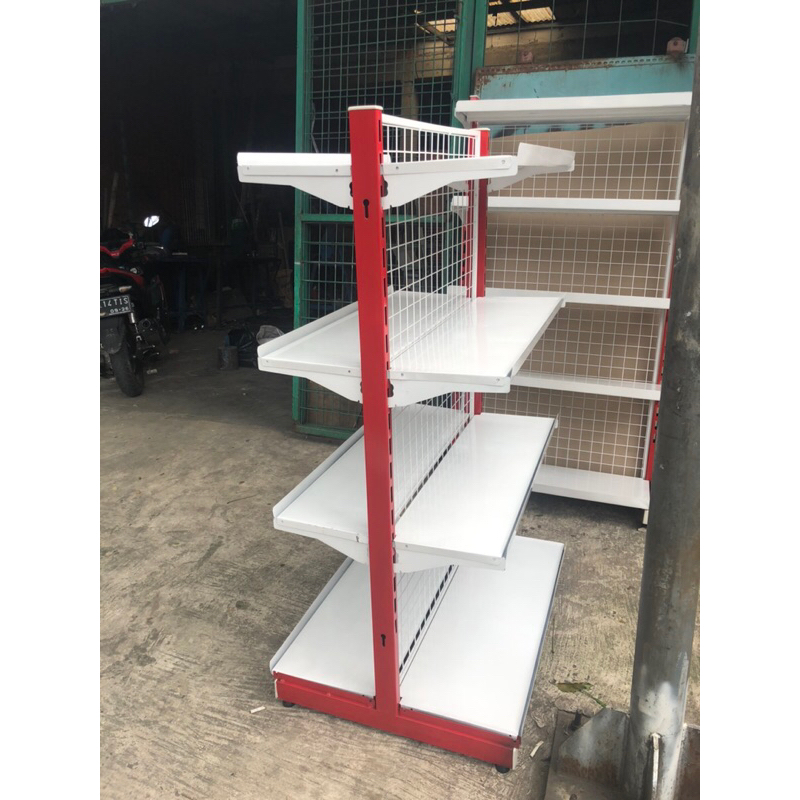 Jual rak gondola double 150cm | Shopee Indonesia