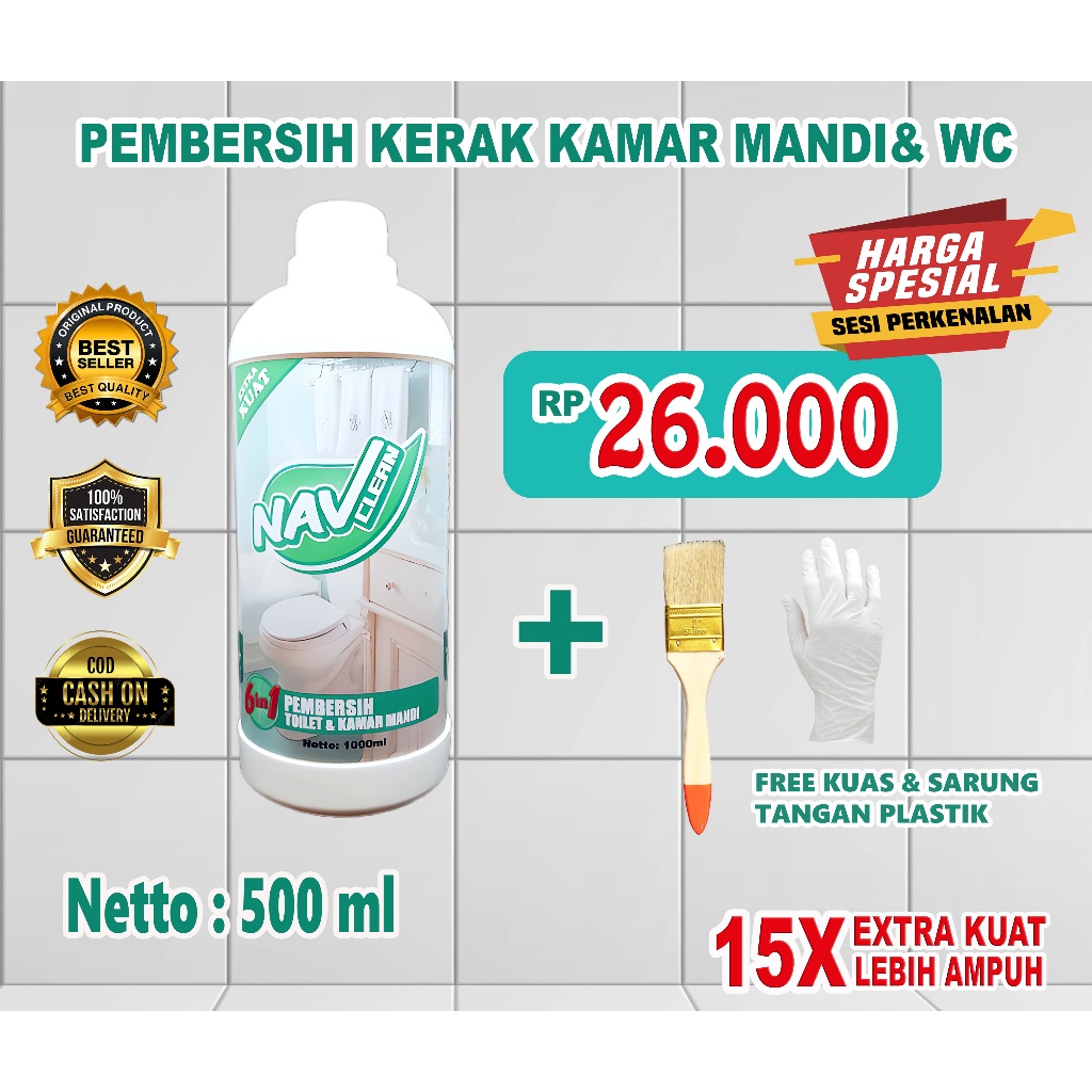 Jual PROMO NAV CLEAN 500 ML Pembersih Kerak 15X Lebih Kuat Untuk Kamar ...