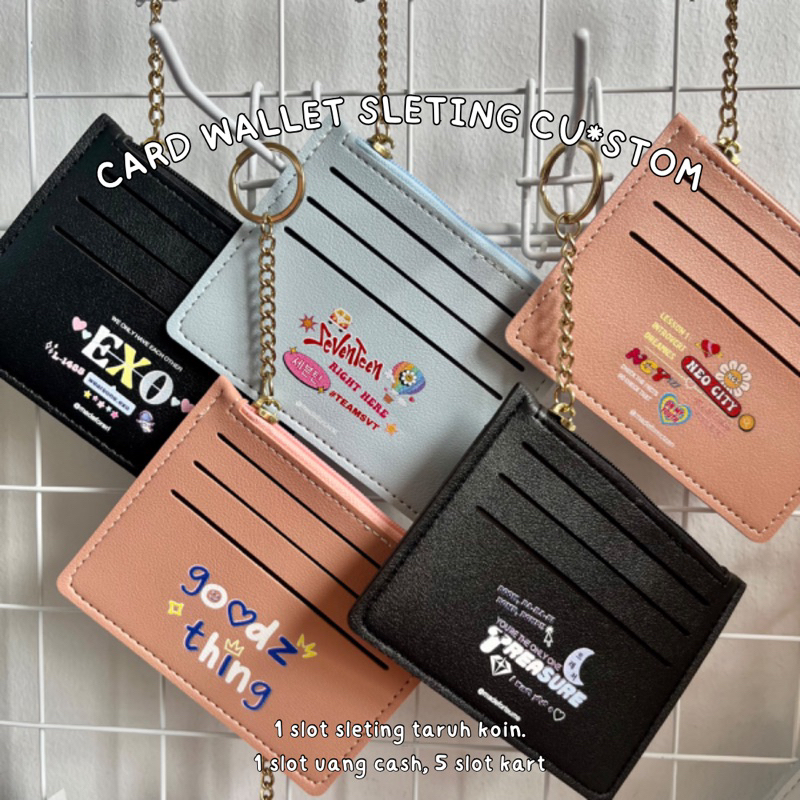 Jual CARD WALLET KOIN UANG CASH CUSTOM SLETING KPOP ANIME BEBAS DESIGN ...