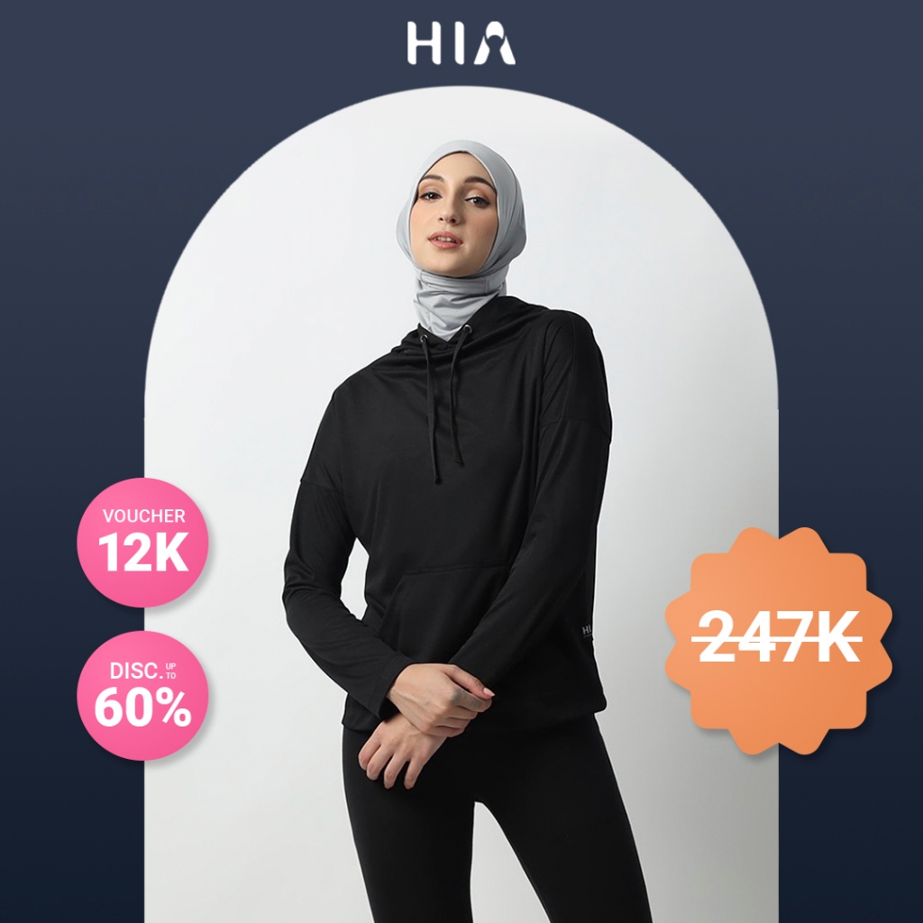 Jual HIA EveryWear Maneesa Top Hoodie Dry-Fit Premium | Shopee Indonesia