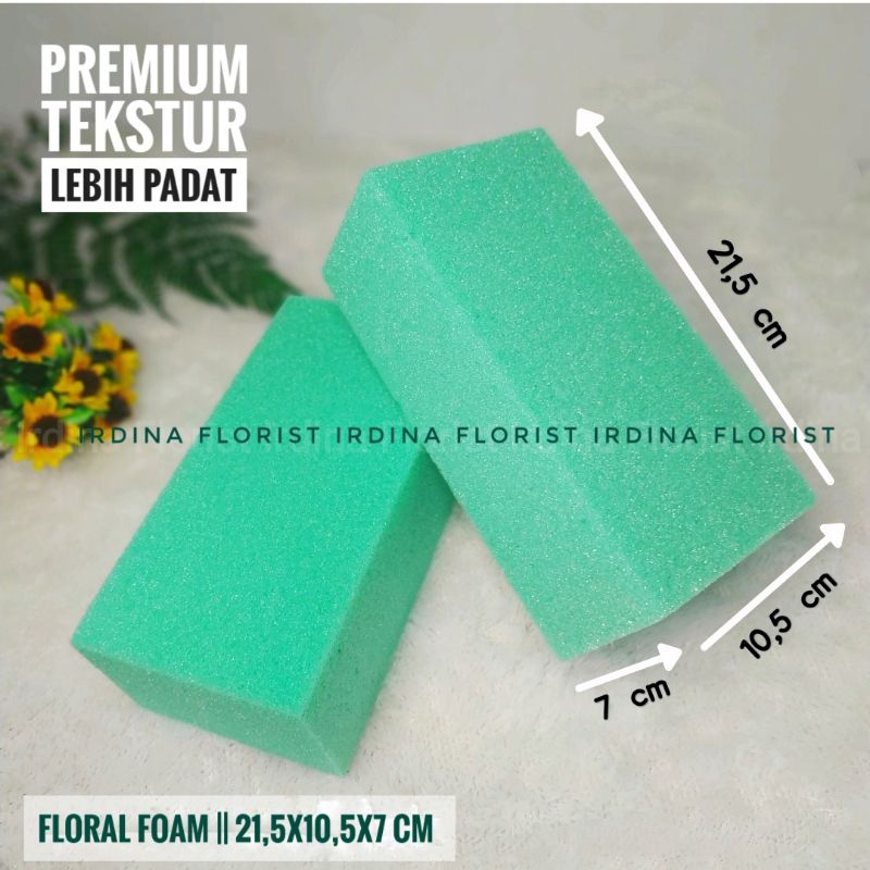 Jual [satuan] Floral Foam BESAR 21,5x10,5x7 cm / busa bunga/ busa buket ...