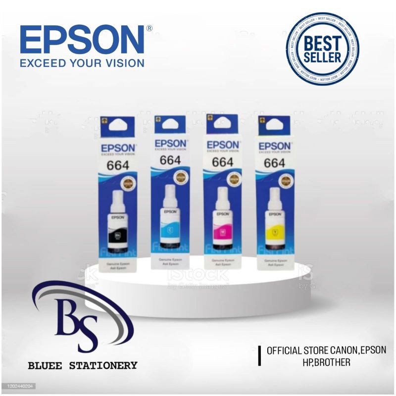 Jual Paket 1 set tinta Epson 664 original for L100/L110/L120/L360/L1300 | Shopee Indonesia