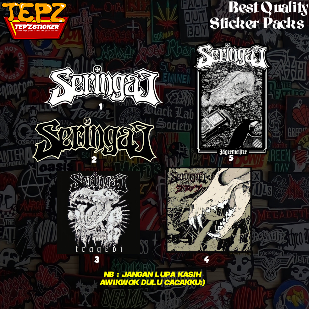 Jual STIKER STICKER (PACKS SERINGAI) STIKER BAND|STIKER METAL|STIKER ...