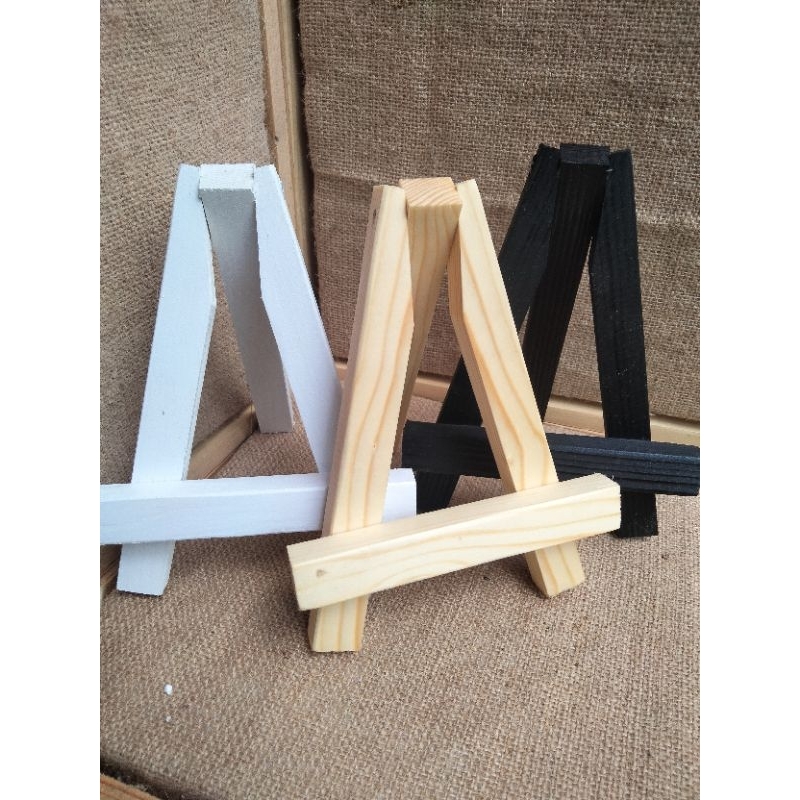 Jual stand kayu serba guna, tripod kayu, standing frame/bingkai foto ...