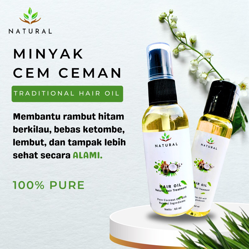Jual Minyak Cem Ceman - Perawatan Rambut Alami Minyak Kelapa Murni ...