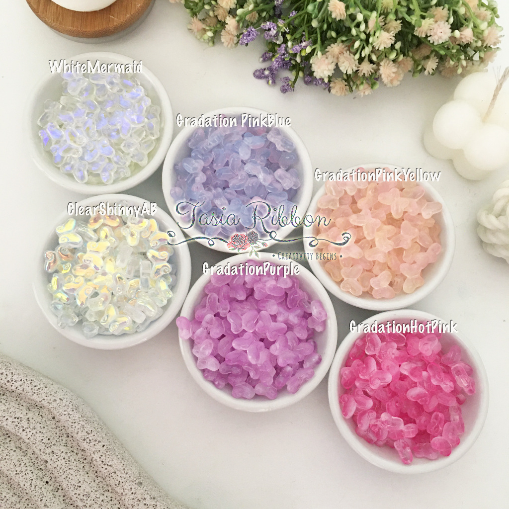Jual Mote Manik Kaca Kupu PrettyCute | Shopee Indonesia