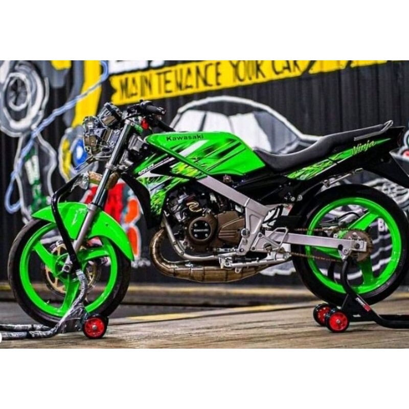 Jual striping stiker kawasaki ninja m tahun 2008 2009 warna hijau ...