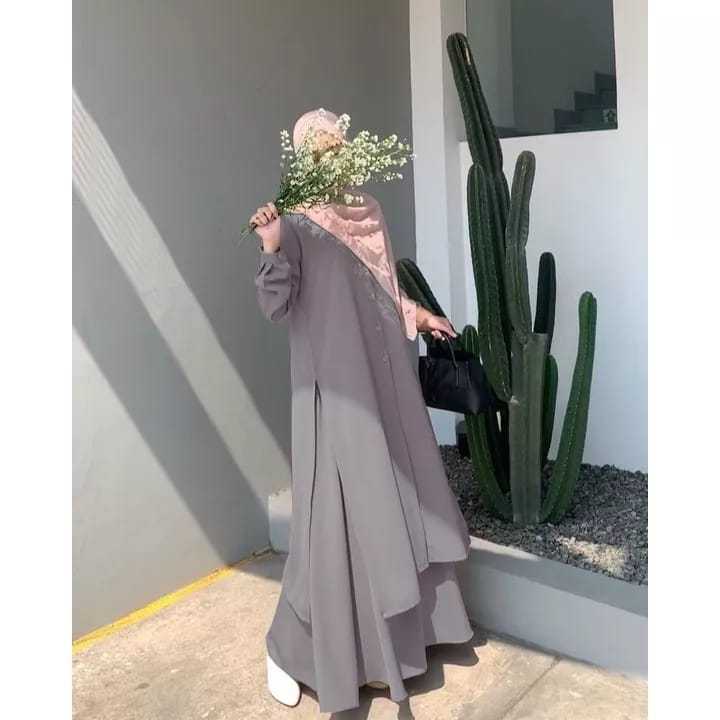 Jual Faizfhasion One set Vania Tunik Syar'i Bahan Itty Creap Setelan ...