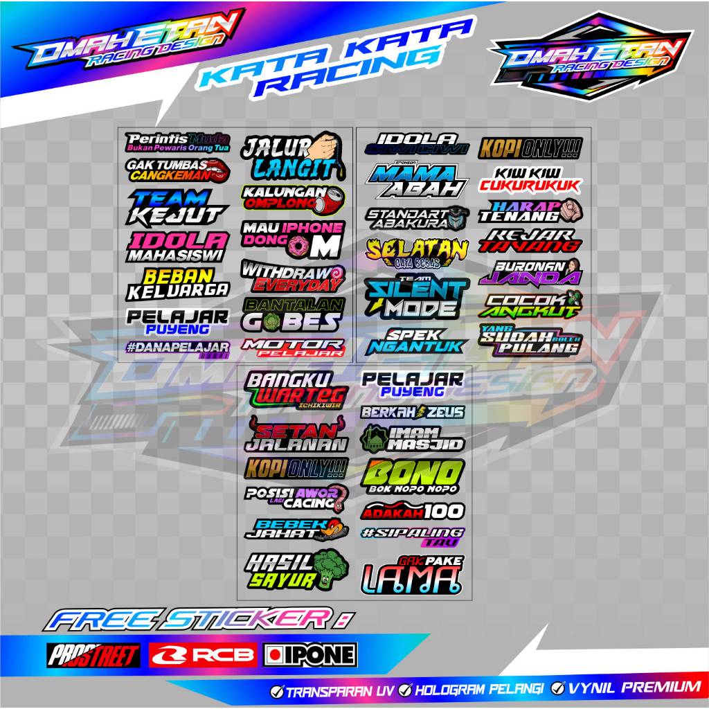 Jual STICKER PACK KATA KATA VIRAL / STICKER KATA KATA TERBARU / STICKER ...