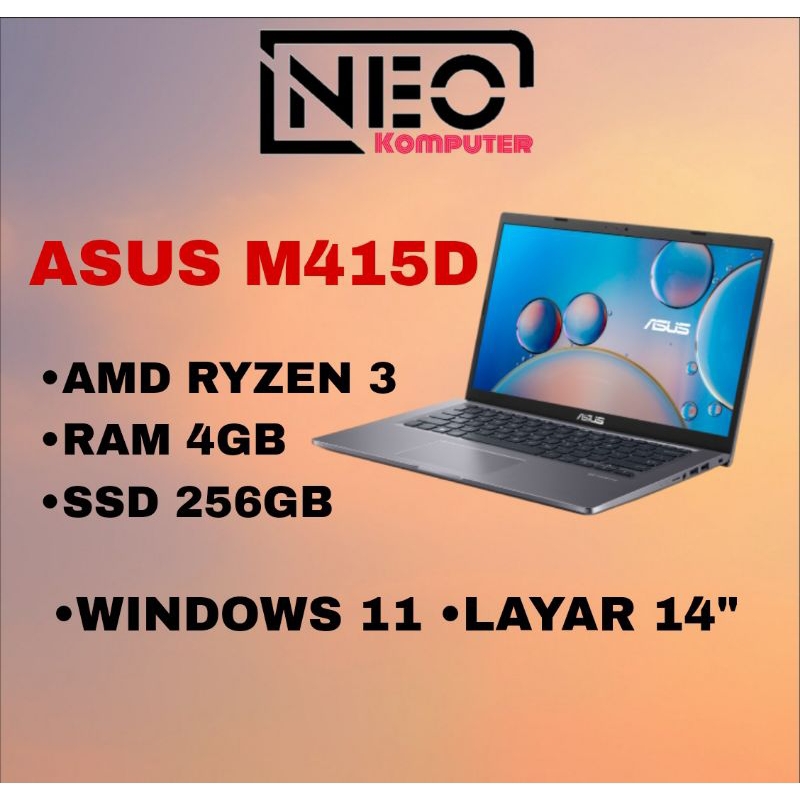 Jual ASUS M415D AMD RYZEN 3 4/256GB WINDOWS 11 | Shopee Indonesia