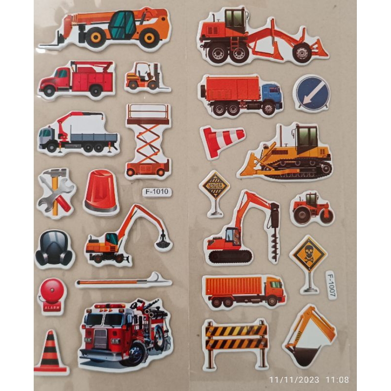 Jual Stiker timbul ALAT BERAT KONSTRUKSI EXCAVATOR | Shopee Indonesia