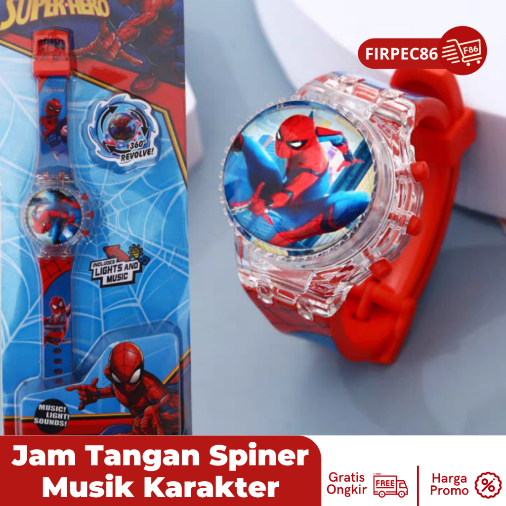 Jual Jam tangan anak Spinner lampu musik terbaru jam anak digital cowo ...