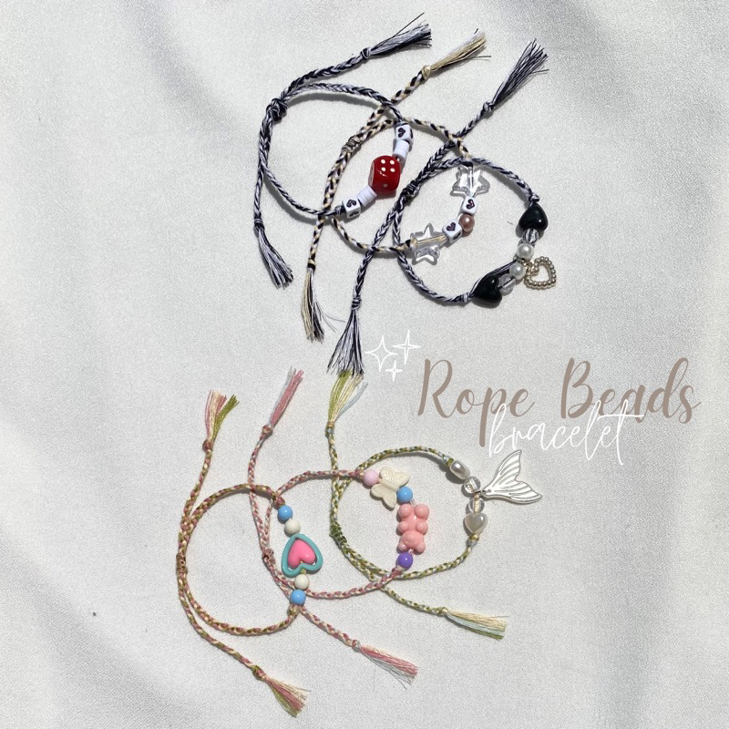 Jual GELANG TALI/ GELANG TALI MANIK-MANIK/ BEADS BRACELET / GELANG ...