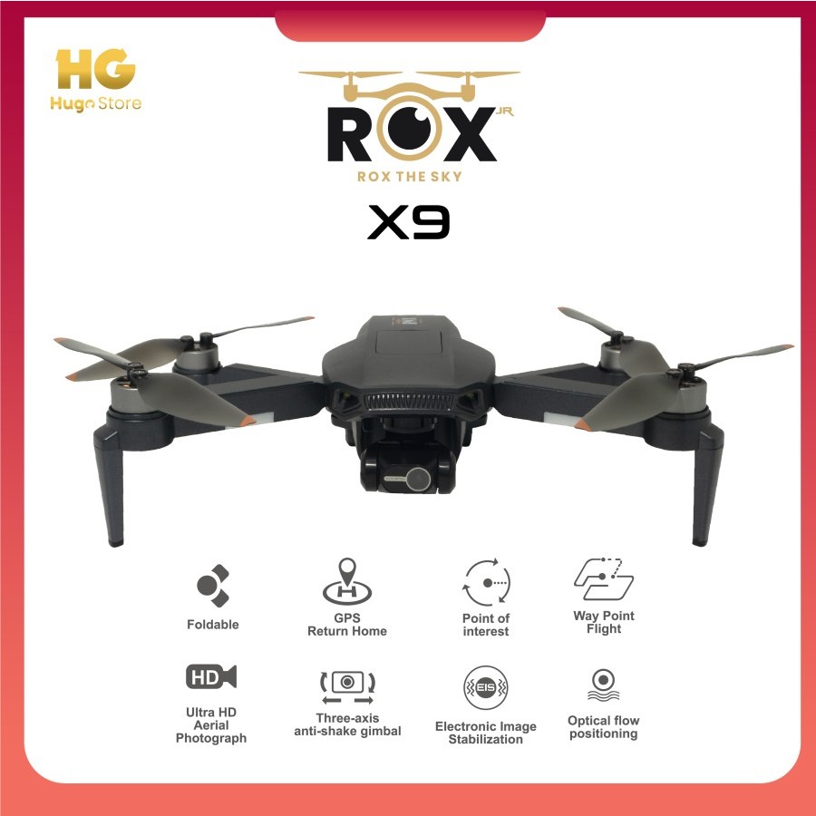 Jual ROX X9 GPS 3-Axis Gimbal 1.5KM Camera 4K 25 Min RC Quadcopter ...