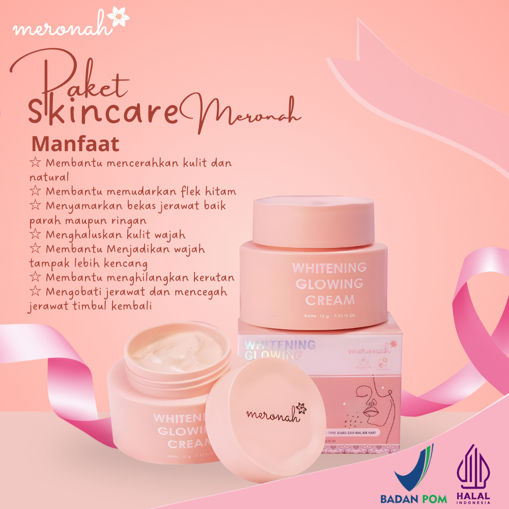 Jual MERONAH Whitening Glowing Cream 2in1| MERONAH Beauty Care ...
