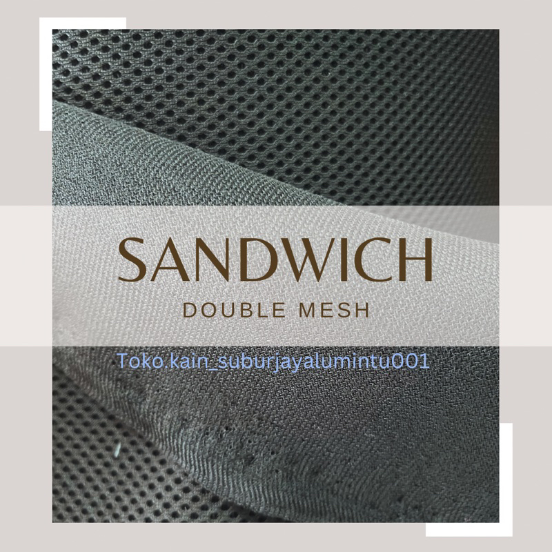 Jual kain sandwich atau double mesh bahan sepatu, tas, helm, speaker ...