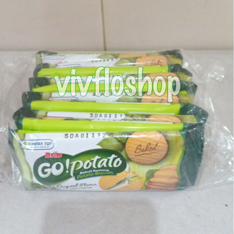 Jual Biskuit Kentang Go Potato / Gopotato Kemasan pack isi 10 | Shopee ...