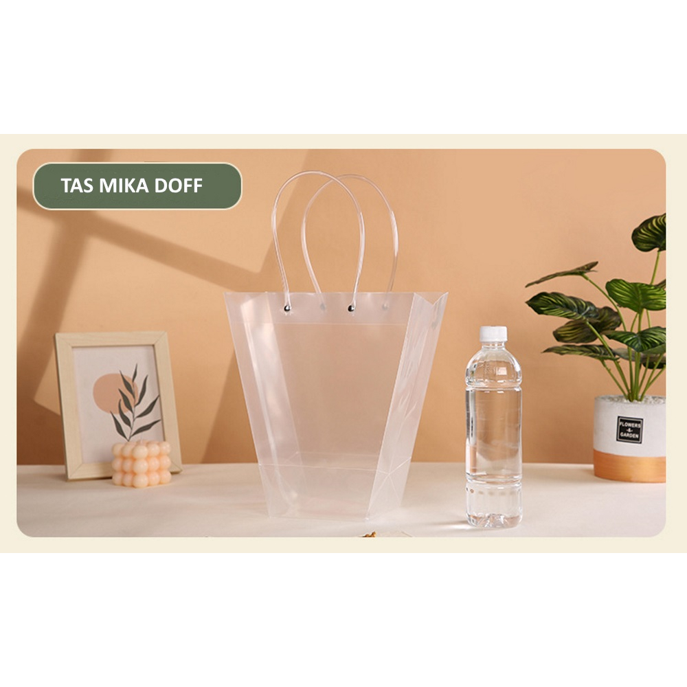 Jual Tas Mika PP Doff Polos Transparan Tali Bening | Goodie Bag | Tas ...